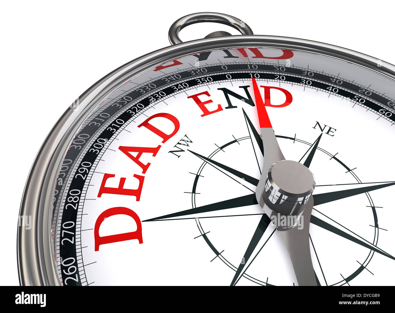 dead end no way out indicated by concept compass Stock Photo - Alamy