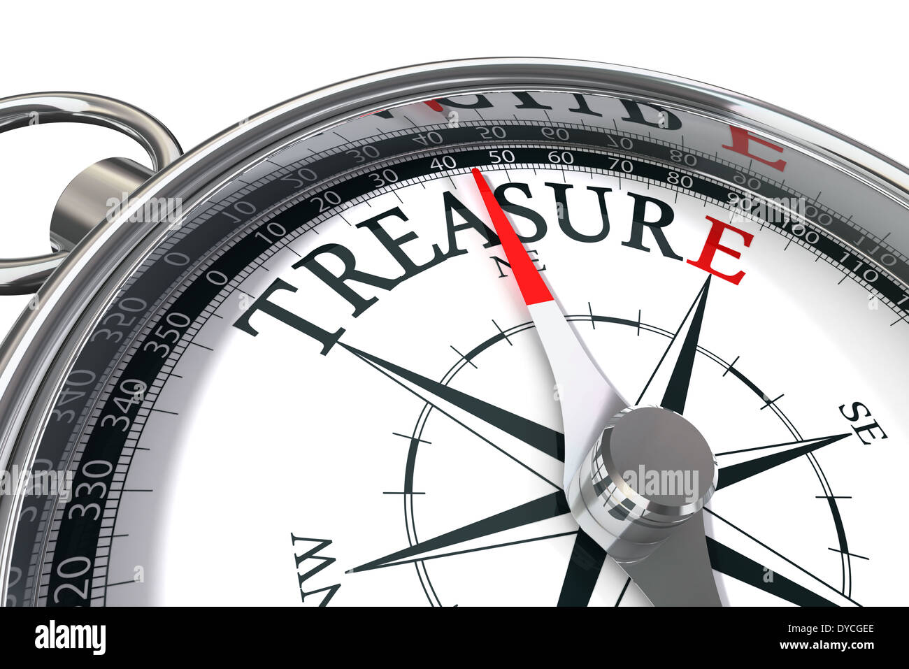 discover the treasure conceptual image with compass and word treasure ...