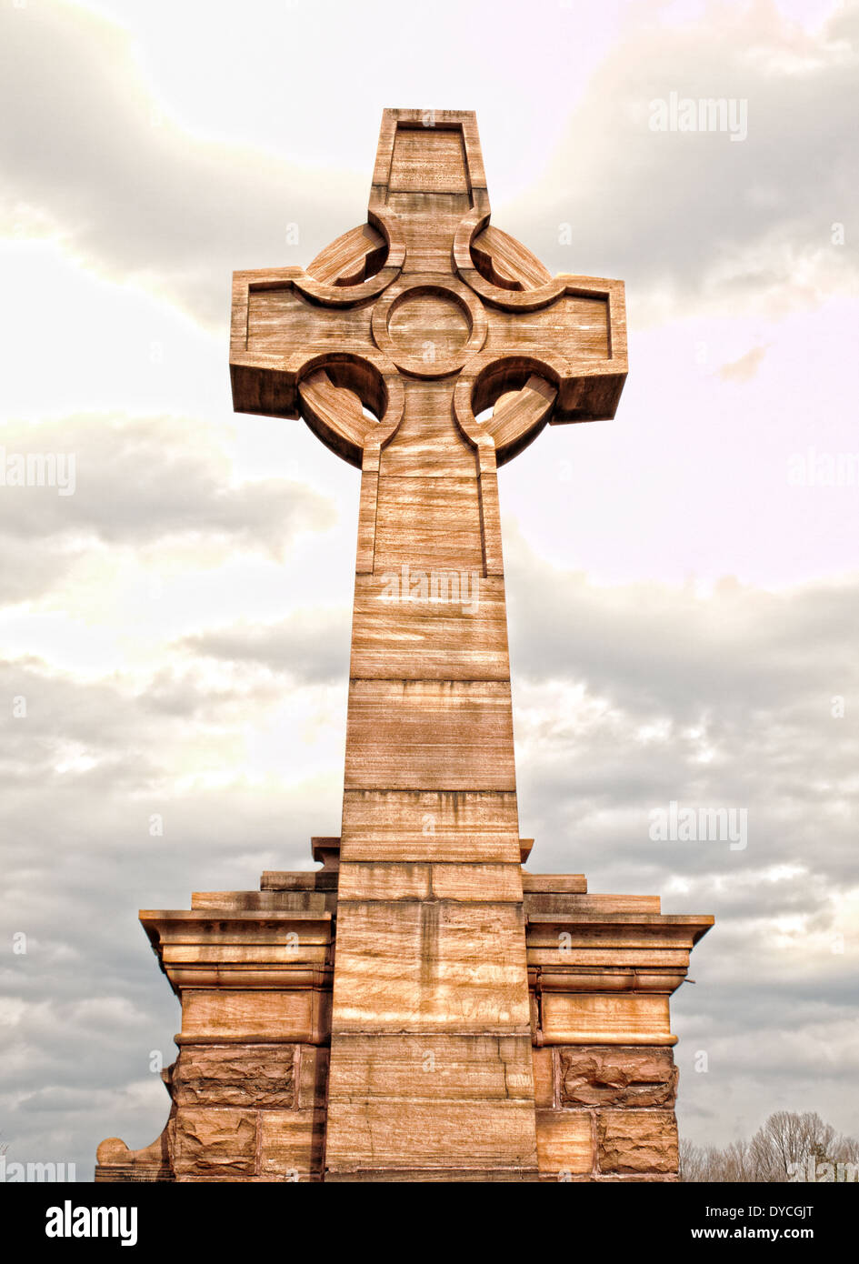 stone crucifix at a cemetery entrance Stock Photo - Alamy