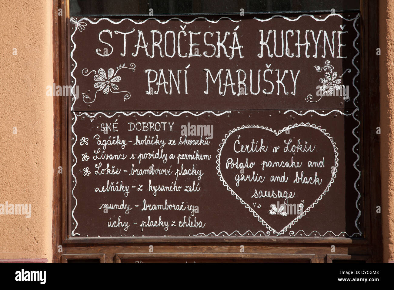 Czech menu hi-res stock photography and images - Alamy