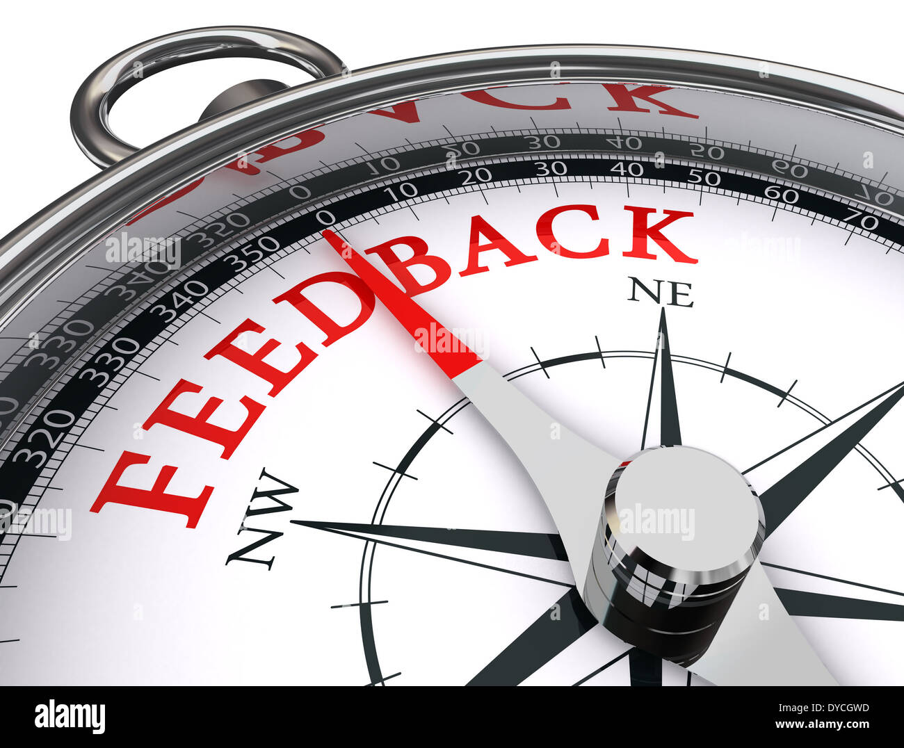feedback red word on conceptual compass on white background Stock Photo ...