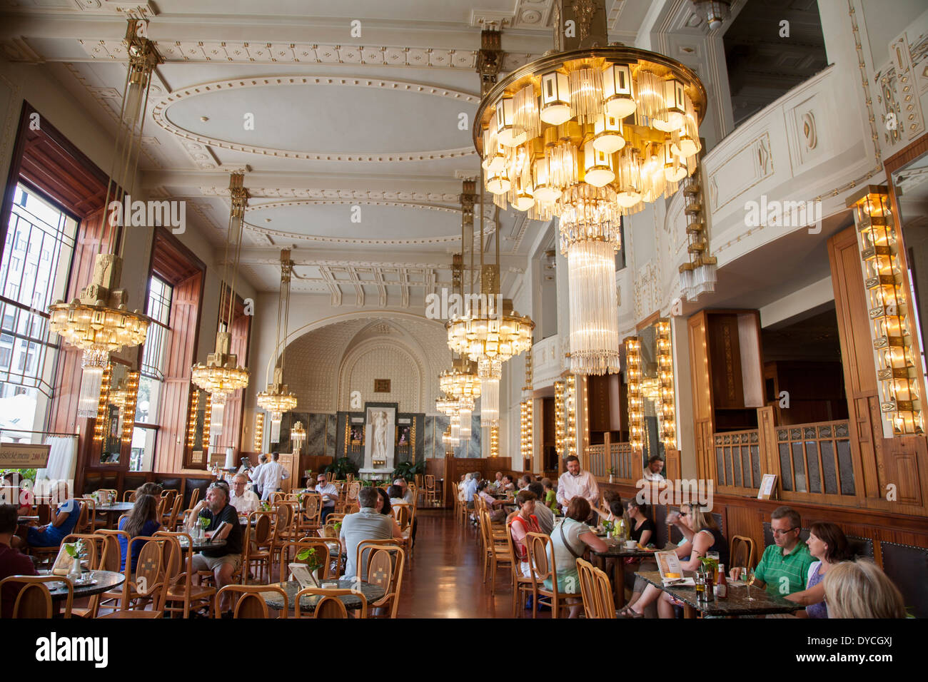 American Cafe - Municipal House, Prague, Czech Republic, Europe Stock ...