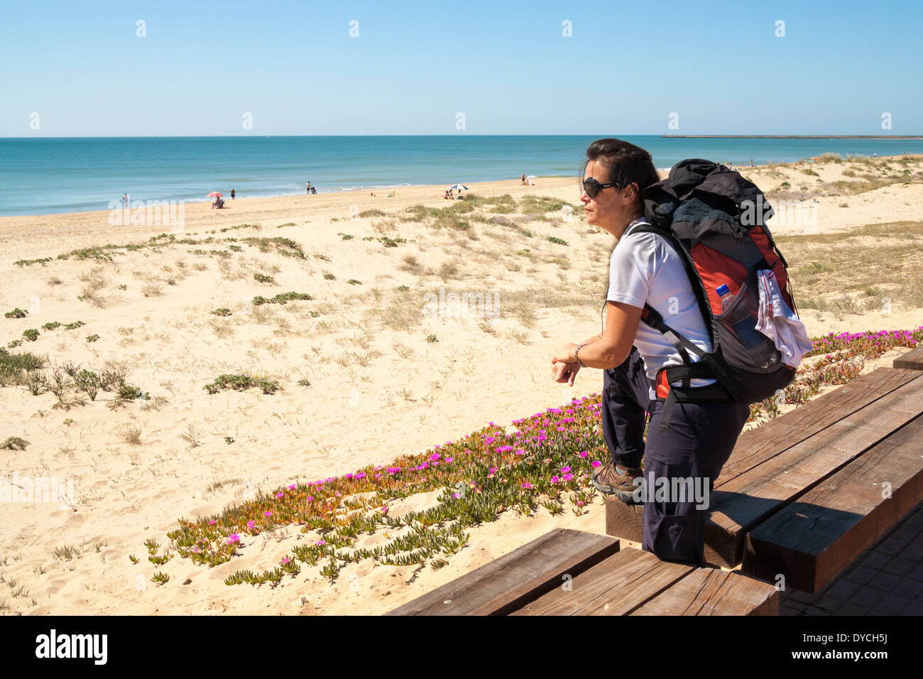Female backpacking hi-res stock photography and images - Alamy