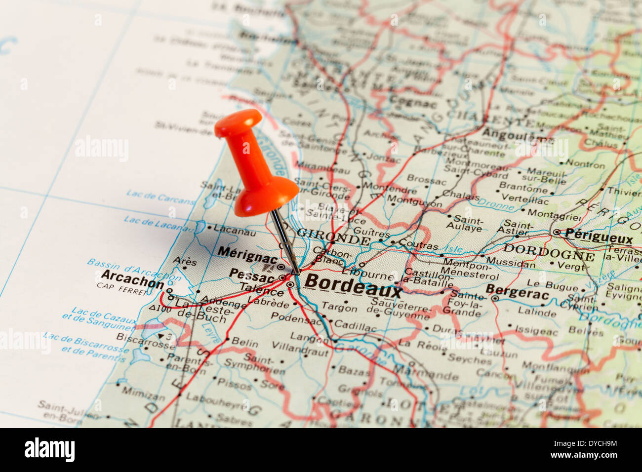 Map of bordeaux france hi-res stock photography and images - Alamy