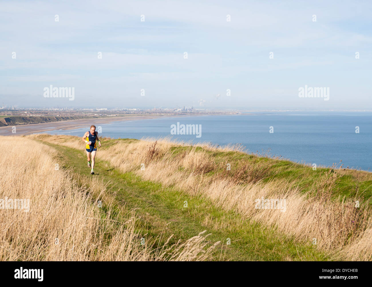 Jogger coastal footpath hi-res stock photography and images - Alamy