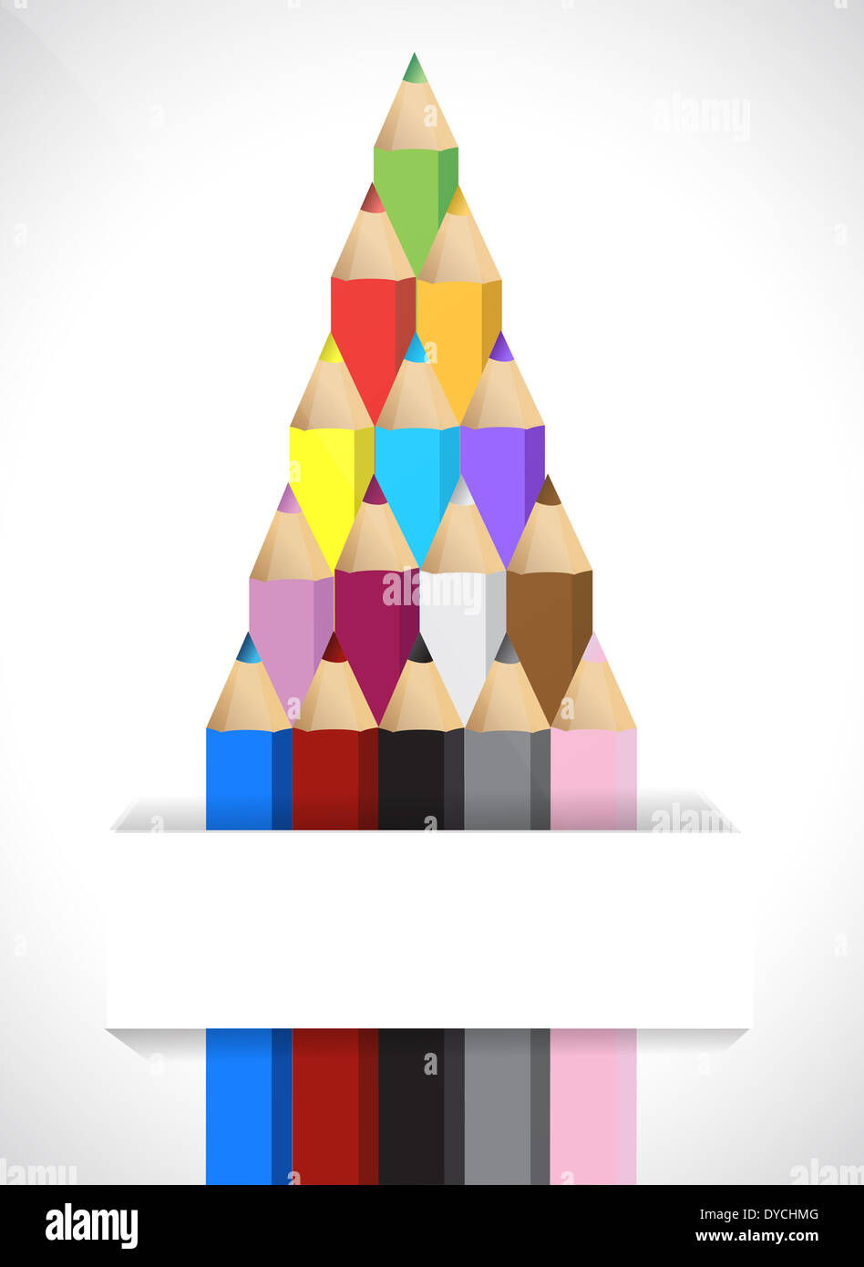 Color pencils illustration design over a white background Stock Photo ...