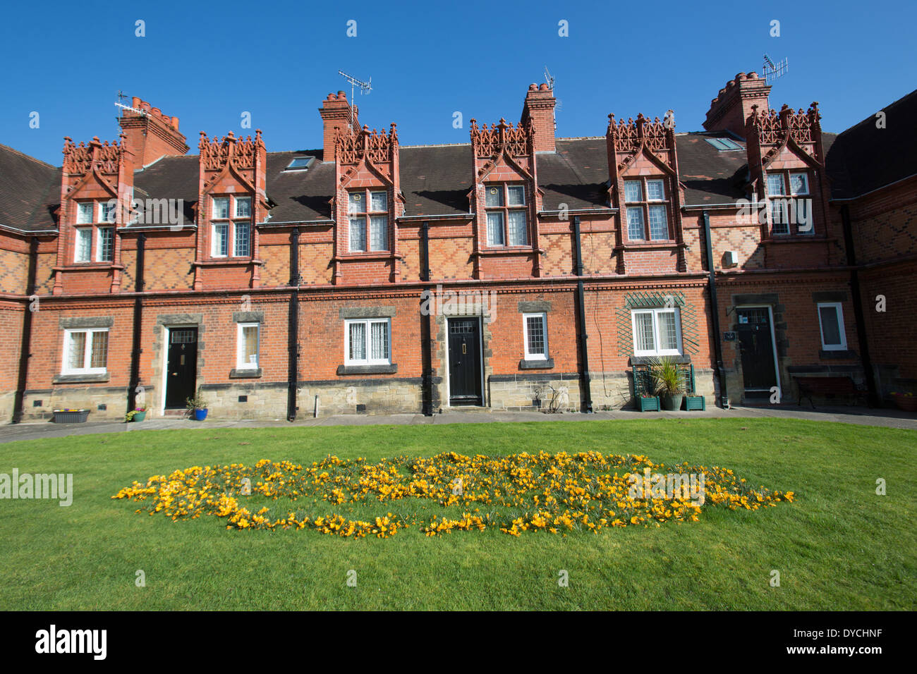 Village of Port Sunlight, England. Picturesque spring view of Cross ...