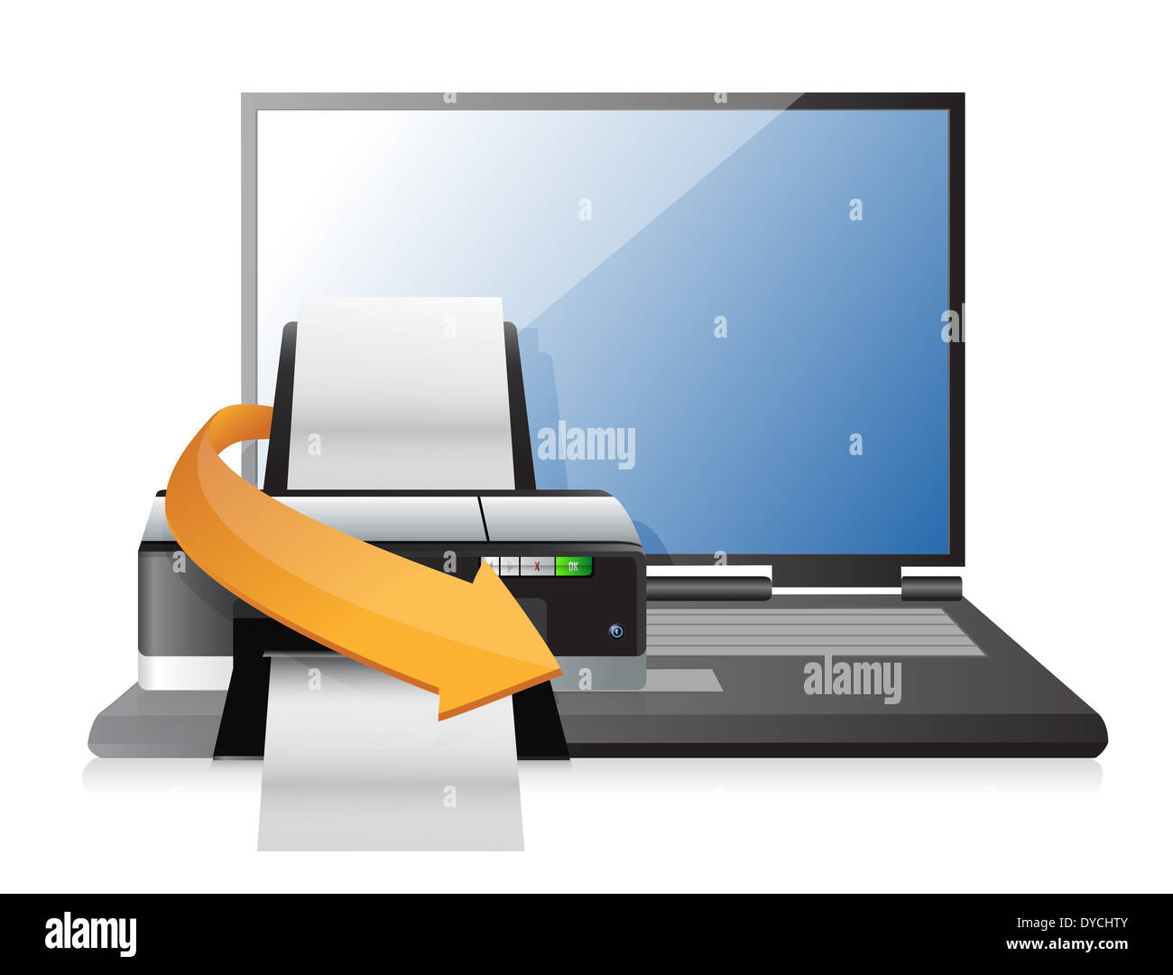 printer setting tool illustration design over a white background Stock ...