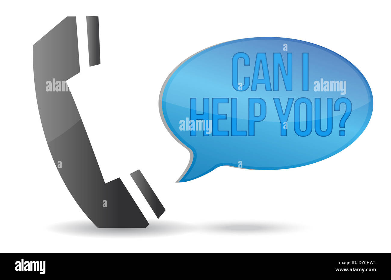 Blue line speech bubble phone Cut Out Stock Images & Pictures - Alamy