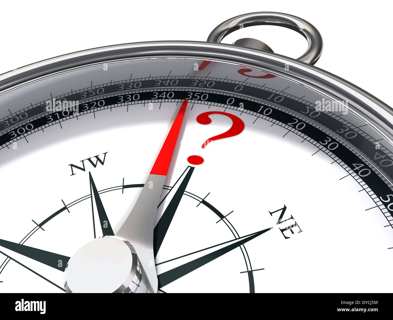 lost conceptual image with compass and question mark Stock Photo - Alamy