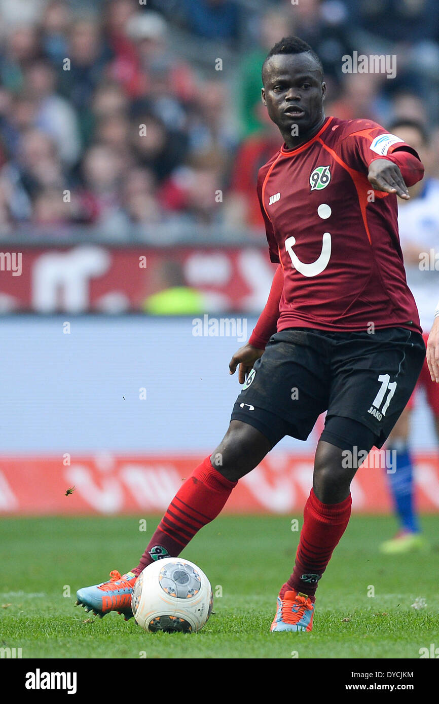 Hannover's Didier Ya Konan in action during the Bundesliga soccer match ...