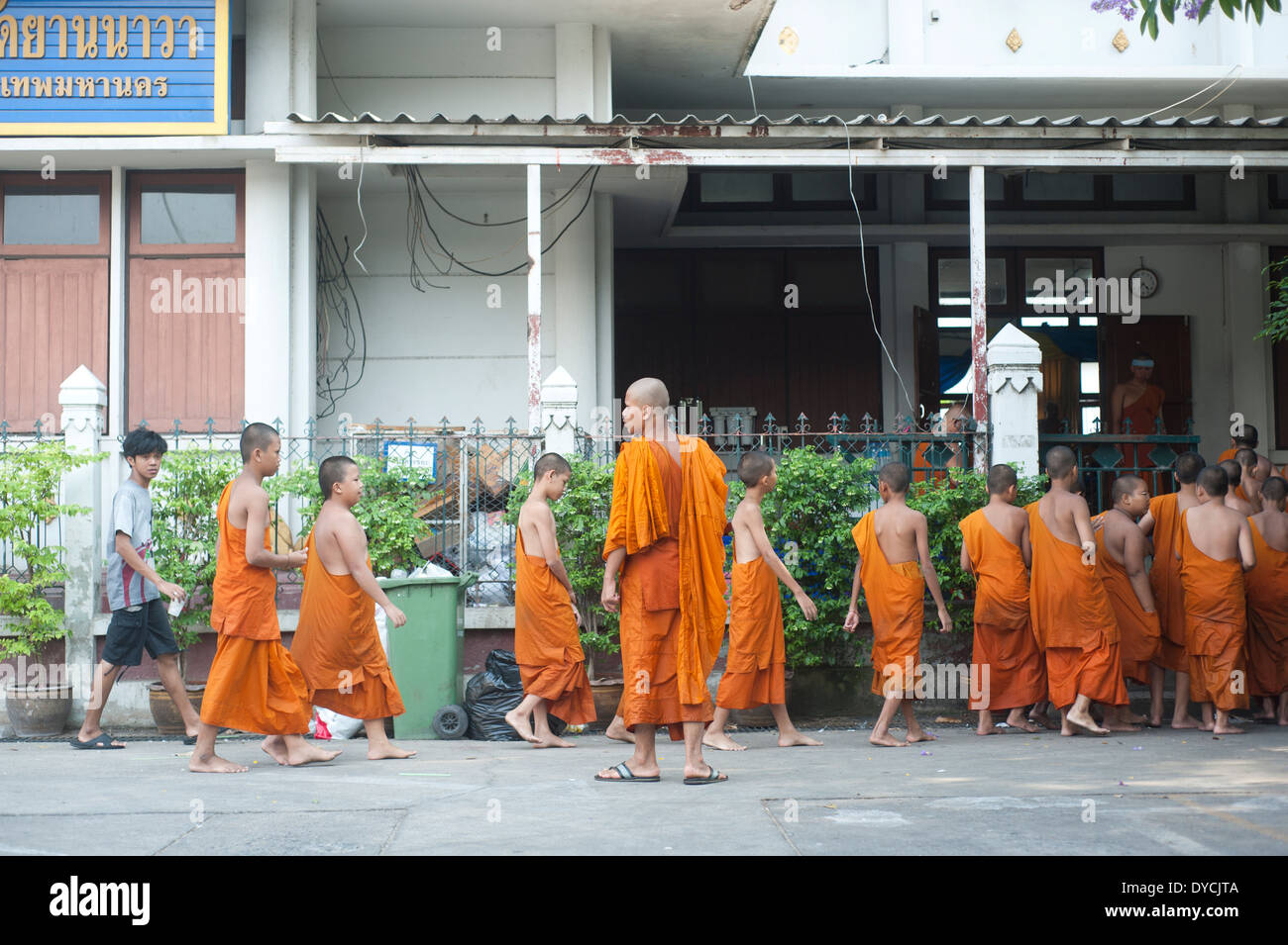 Bangkok, Thailand - Monks celebrating Songkran festival, Thai new year ...
