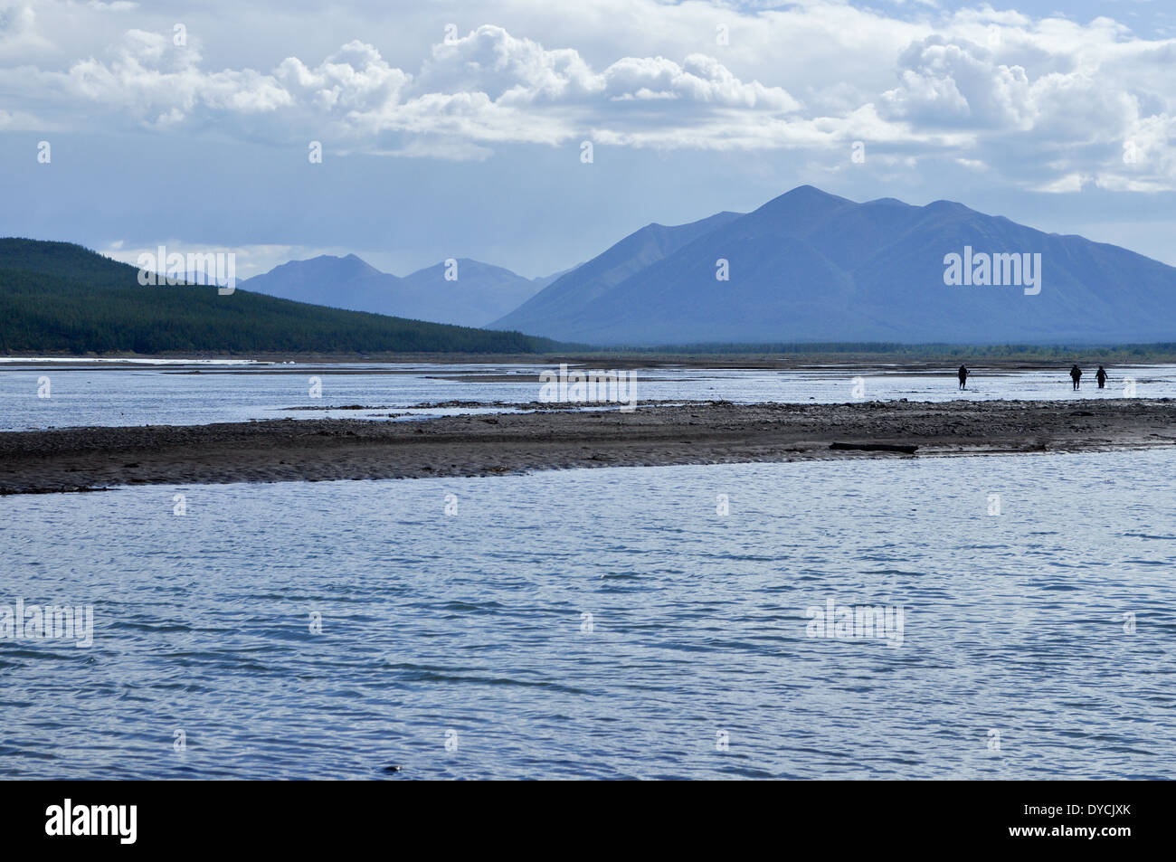 Mountain river Suntar. Landscape of the far corners of the earth in ...