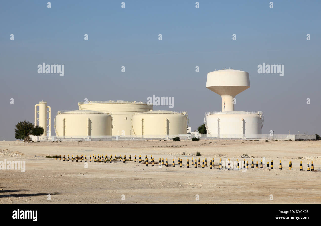 Oil storage tanks in Bahrain, Middle East Stock Photo - Alamy