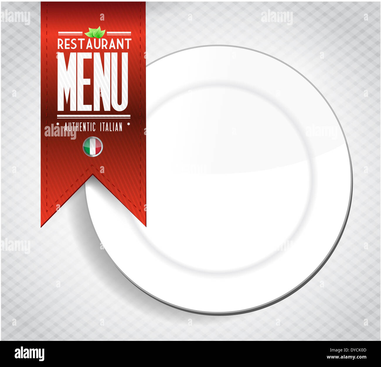 italian restaurant menu texture banner illustration over white Stock ...