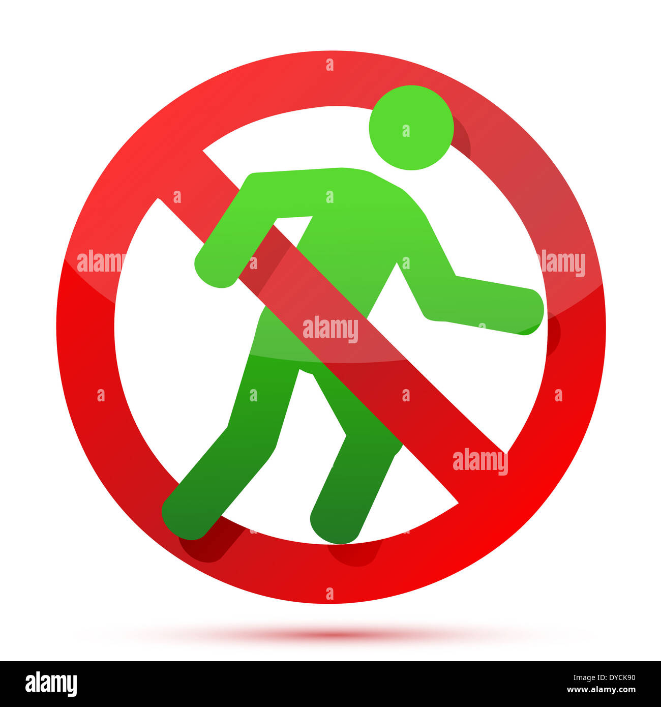 No running sign Stock Photo - Alamy