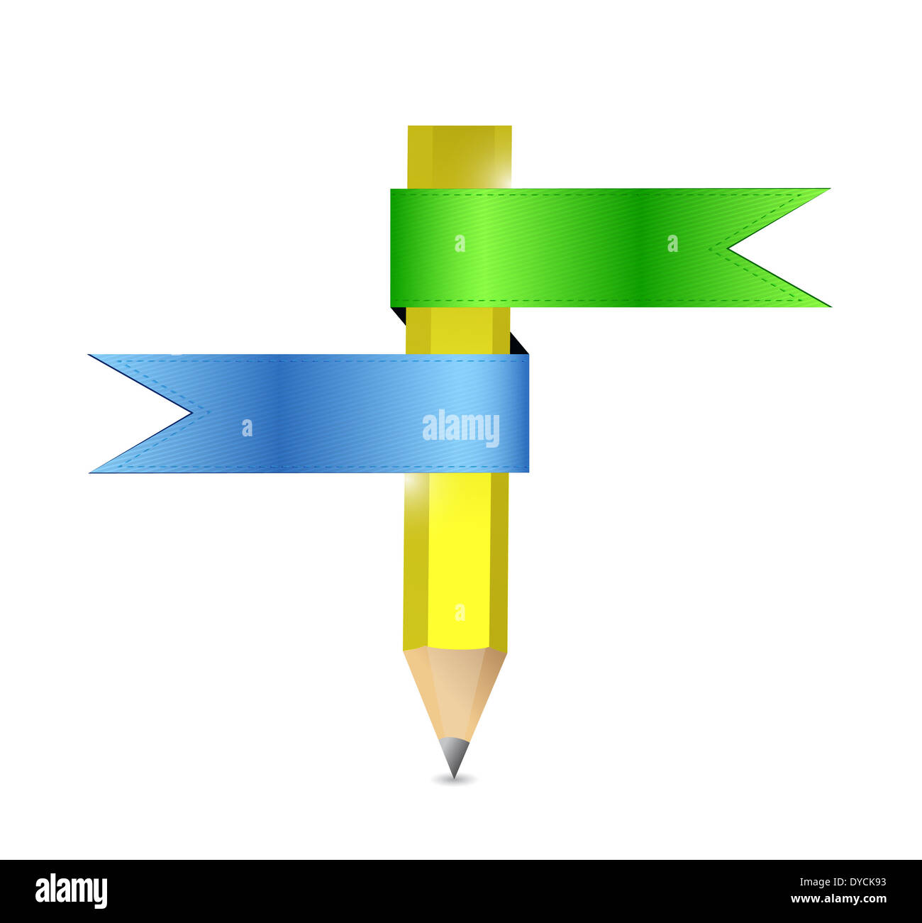 color pencil banner illustration design over a white background Stock ...