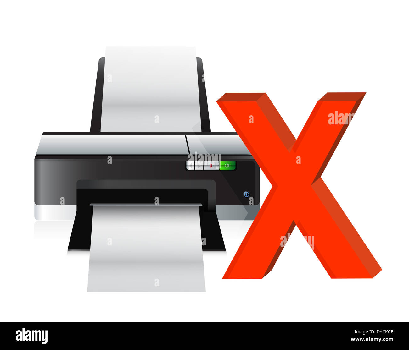 printer problems illustration design concept over a white background ...