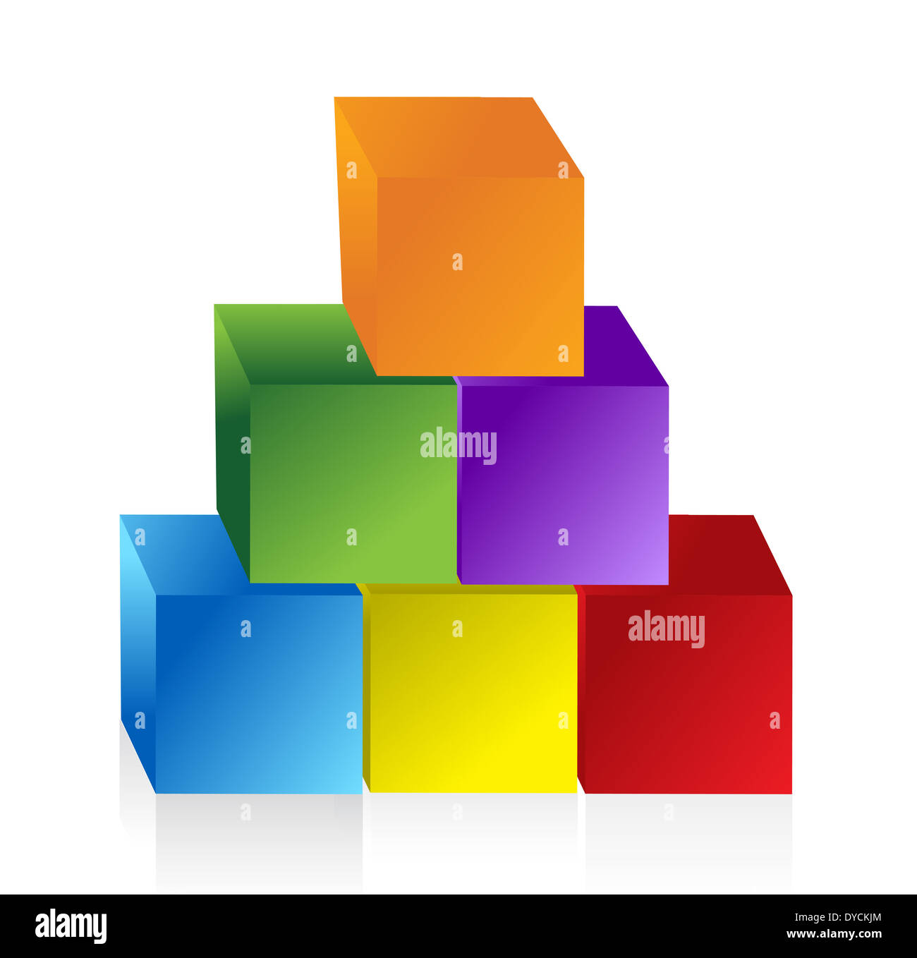 Colorful pyramid chart Stock Photo - Alamy
