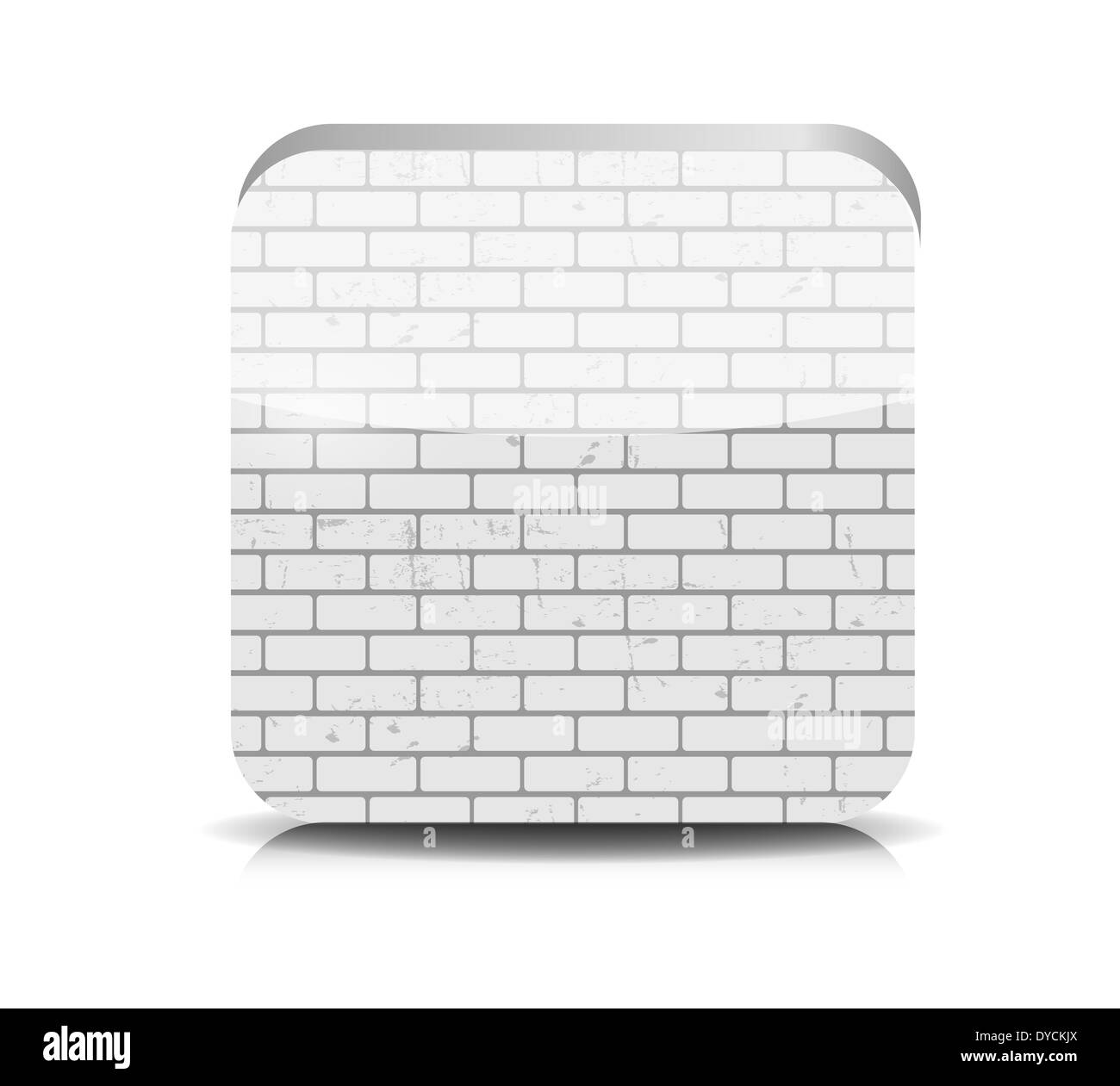 Brick Application Button Vector Illustration Stock Photo - Alamy