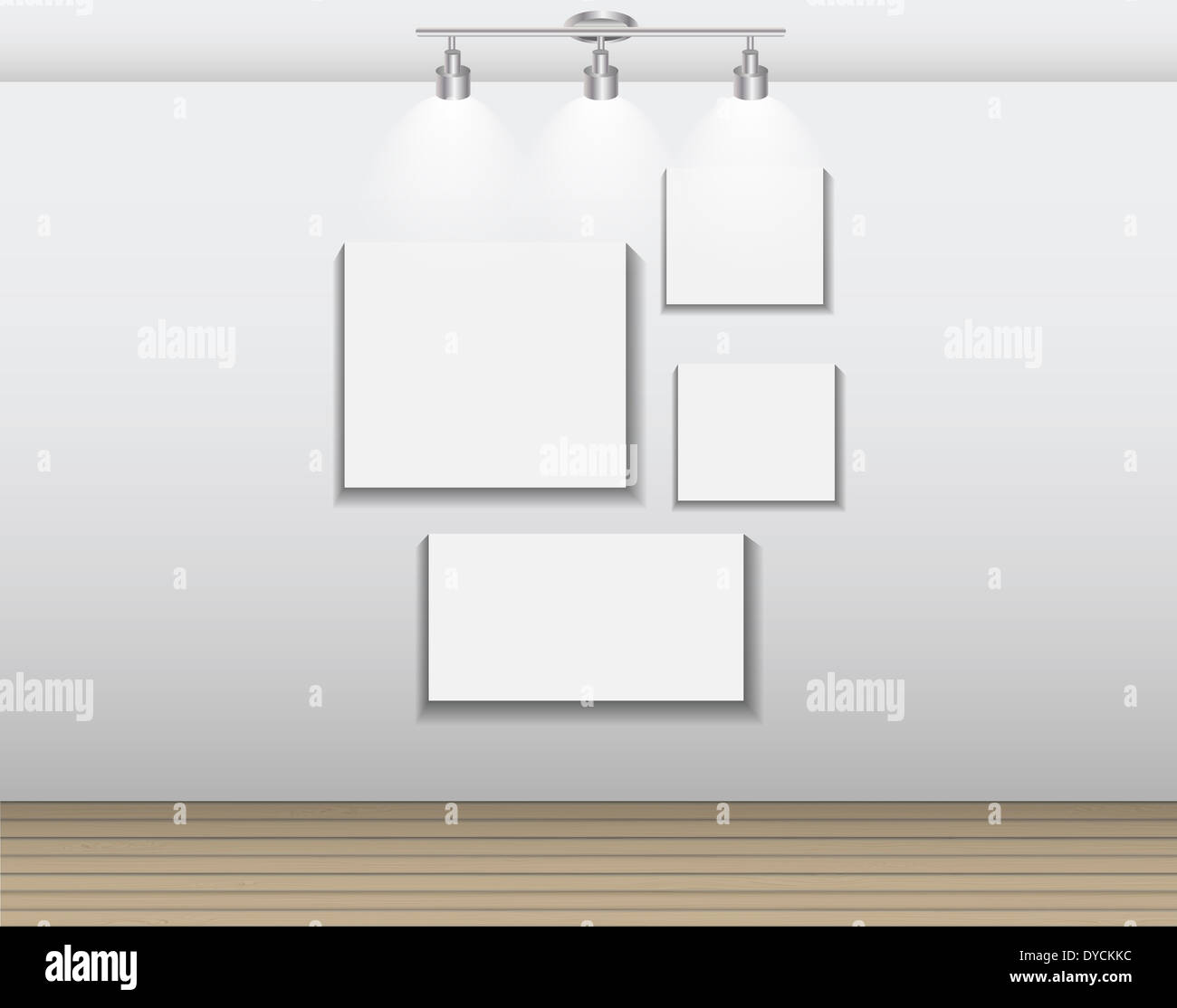 Frame on Wall for Your Text and Images, Vector Illustration Stock Photo ...