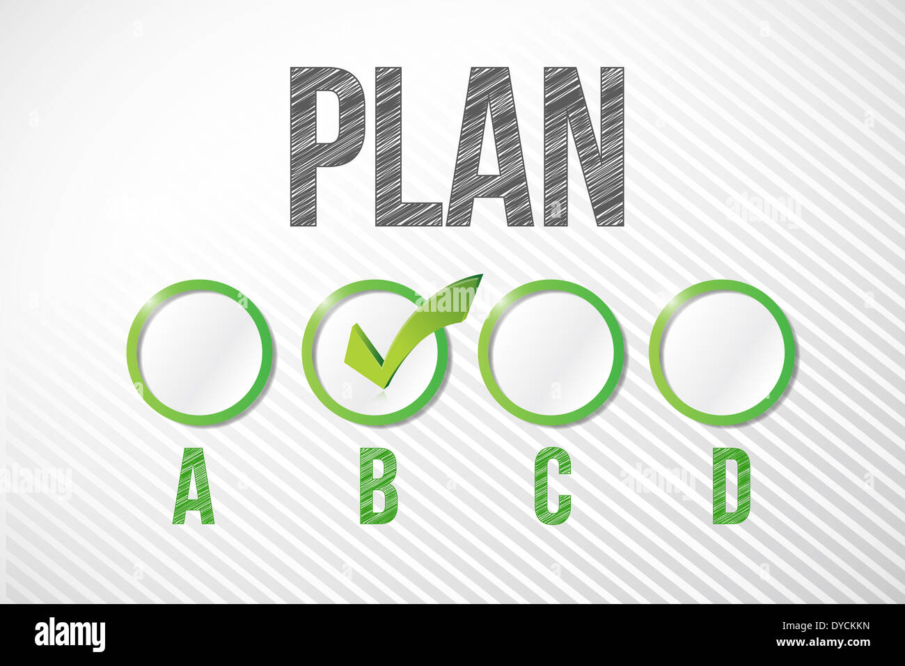 choosing plan b illustration design over a white paper background Stock ...