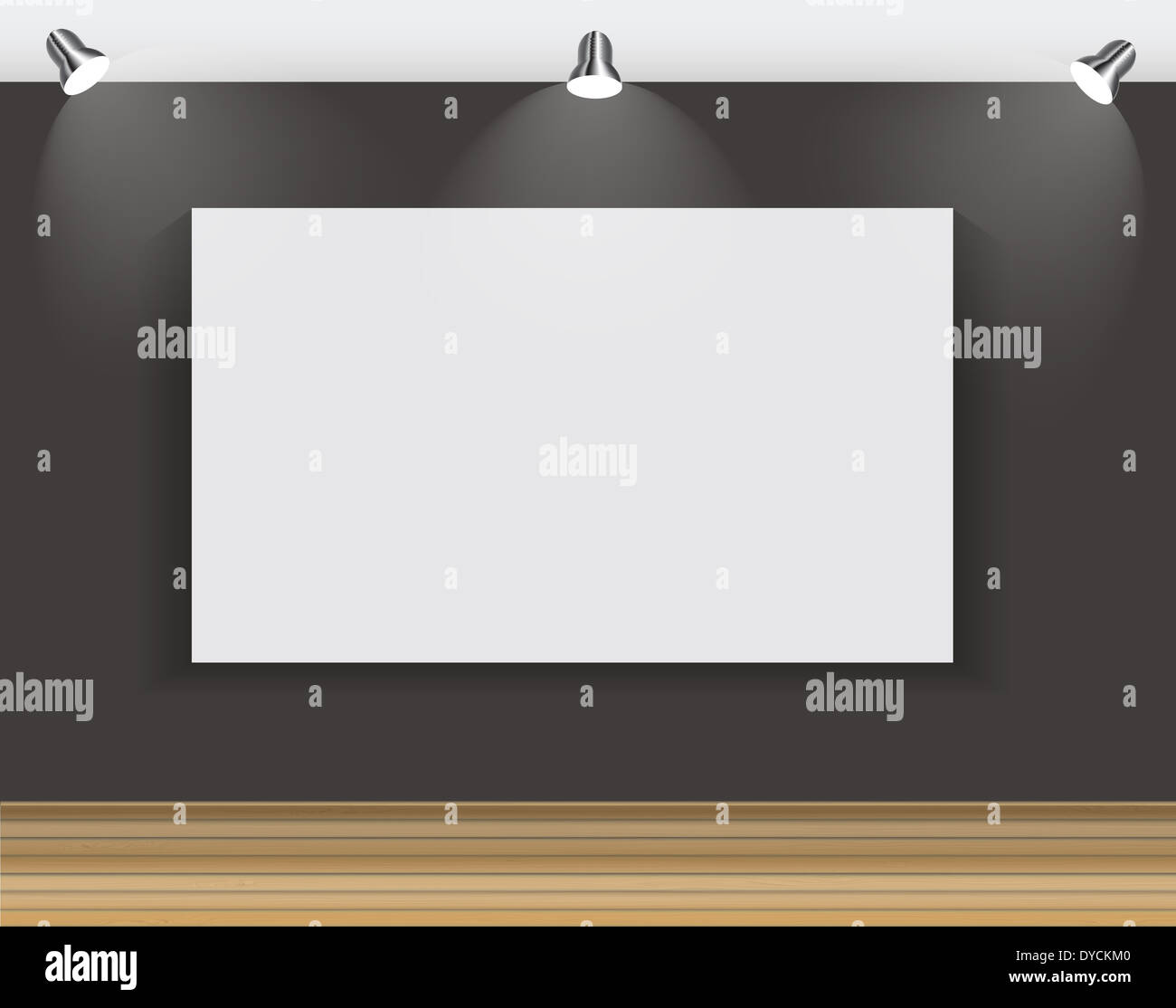 Frame on Wall for Your Text and Images, Vector Illustration Stock Photo ...