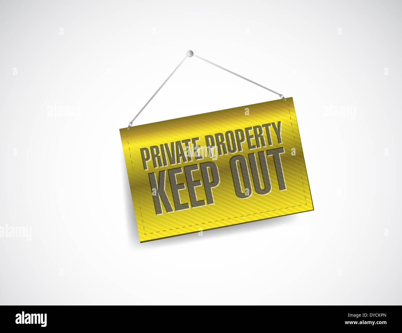 private property keep out sign banner illustration design Stock Photo ...