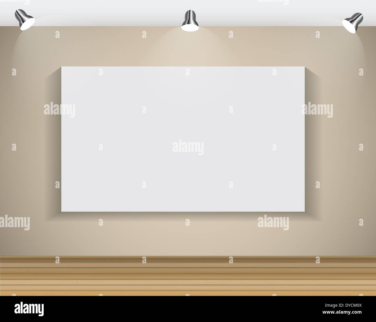 Frame on Wall for Your Text and Images, Vector Illustration Stock Photo ...