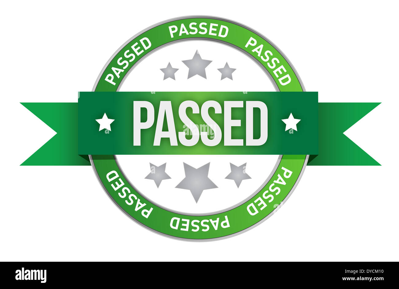 Green 'Passed' Stamp illustration design over a white background Stock ...