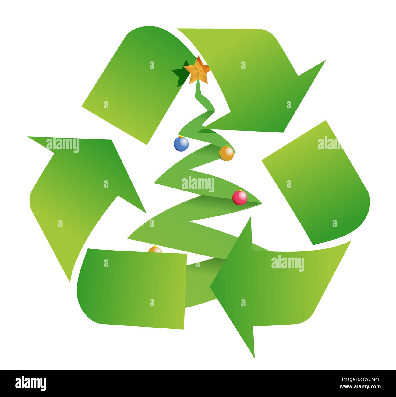 recycle tree illustration design over a white background Stock Photo ...