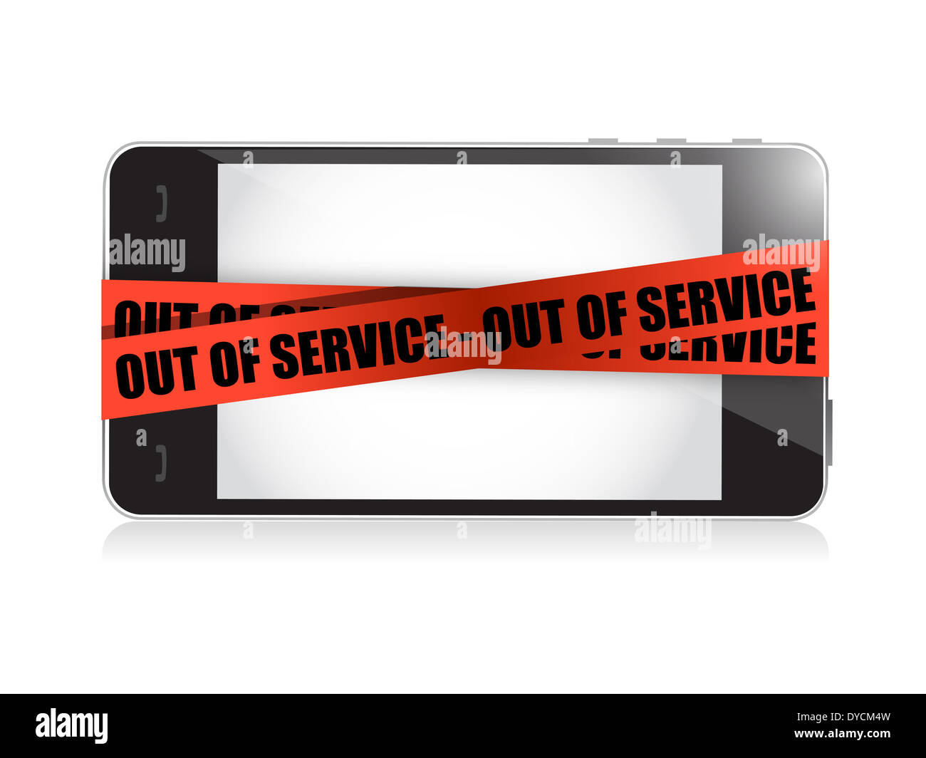 phone out of service. illustration concept design over white Stock ...