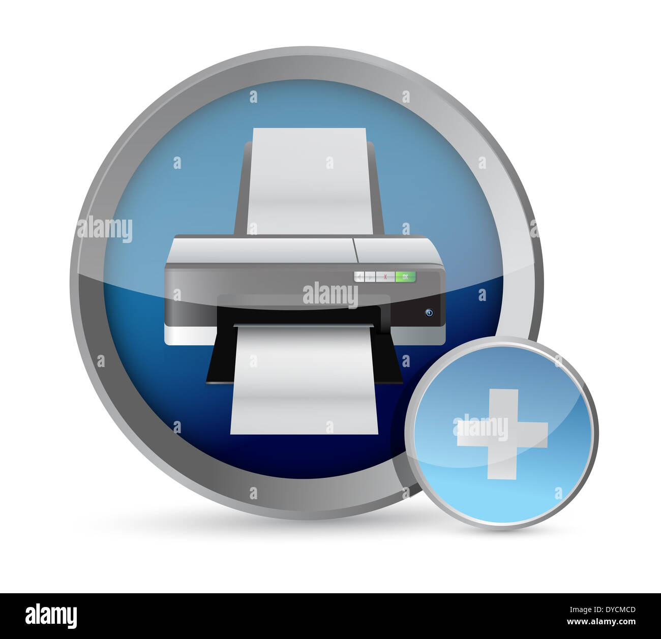 printer button illustration design over a white background Stock Photo ...