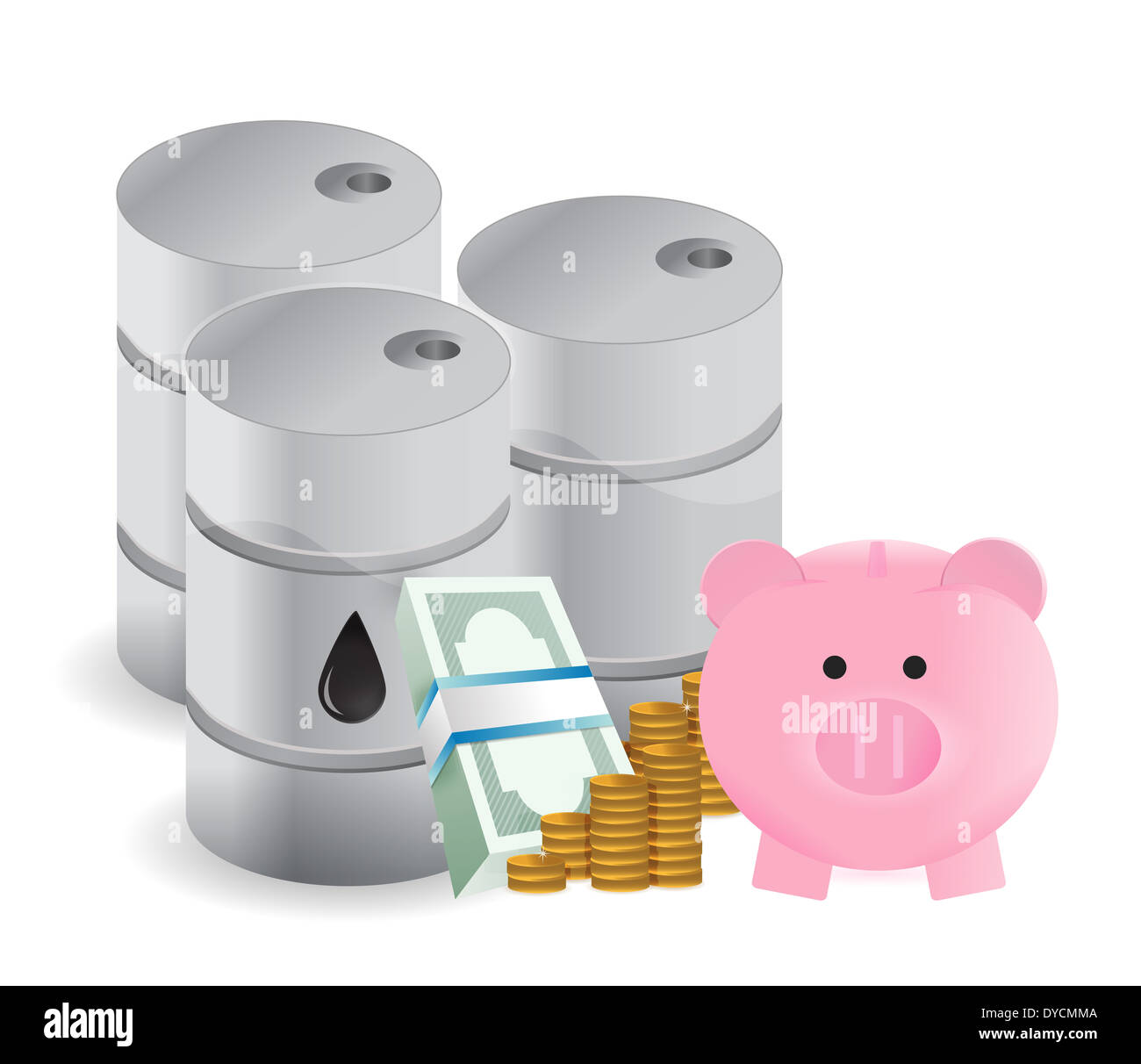 oil savings profits illustration design over a white background Stock ...