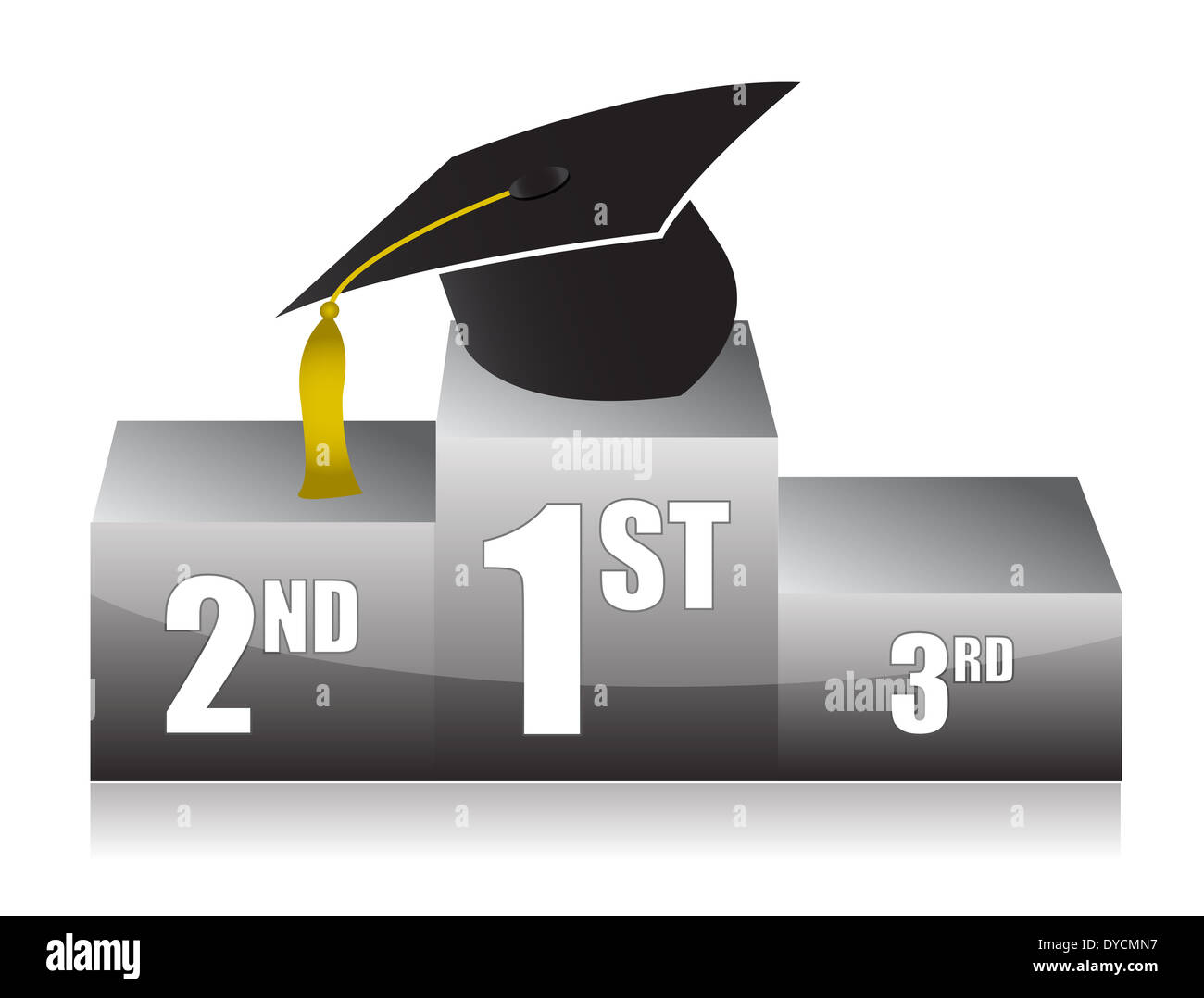 education on top of the podium illustration design Stock Photo - Alamy