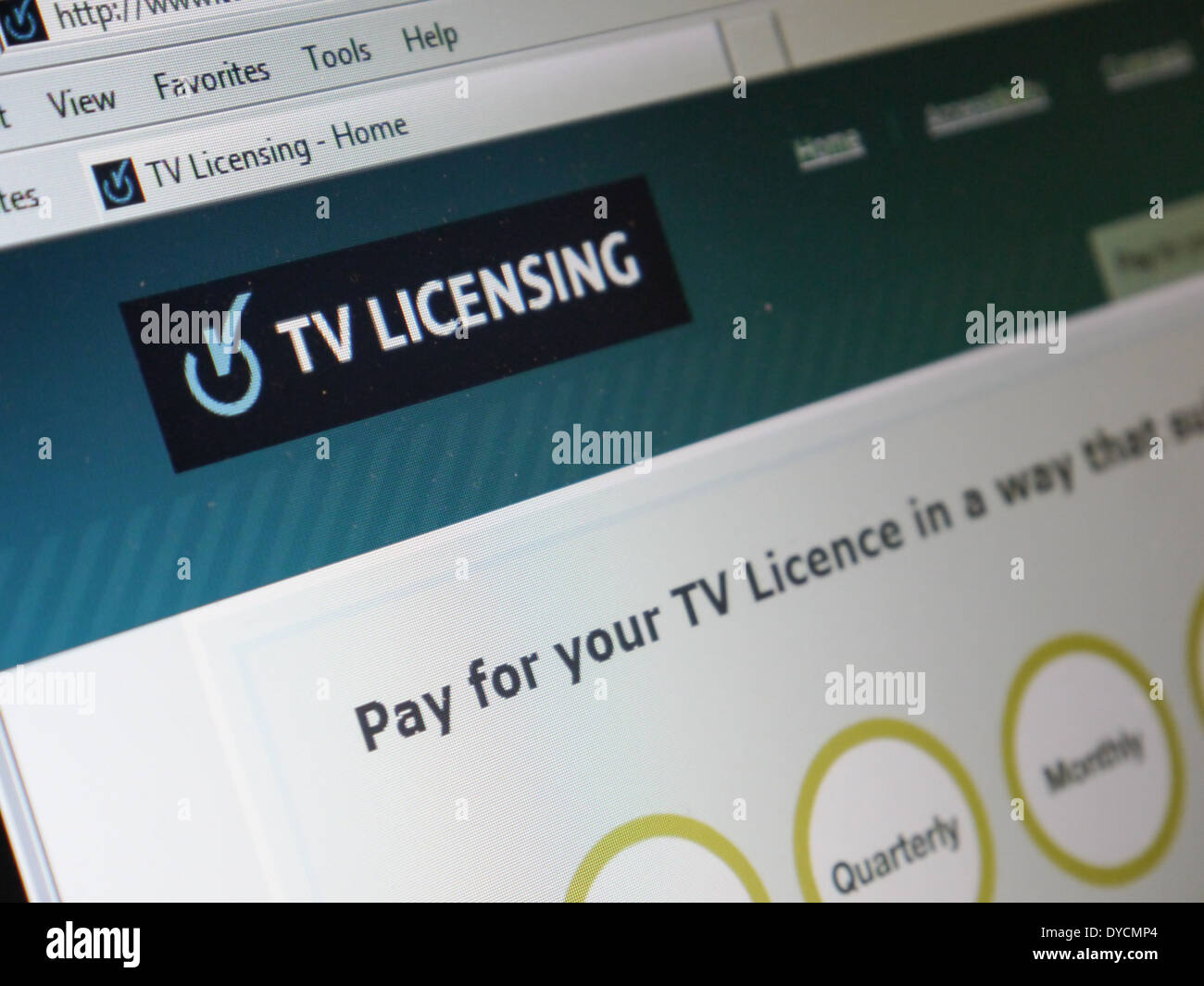 tv licensing website uk Stock Photo - Alamy