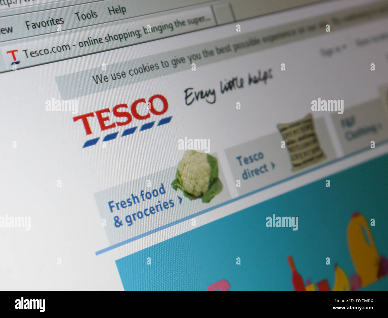 tesco supermarket website Stock Photo - Alamy