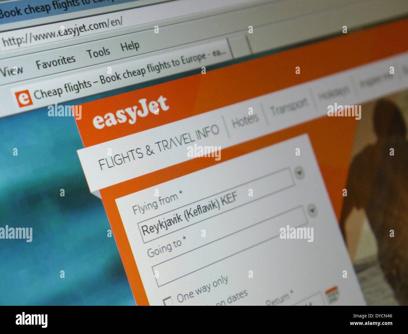easyjet British airline website Stock Photo - Alamy