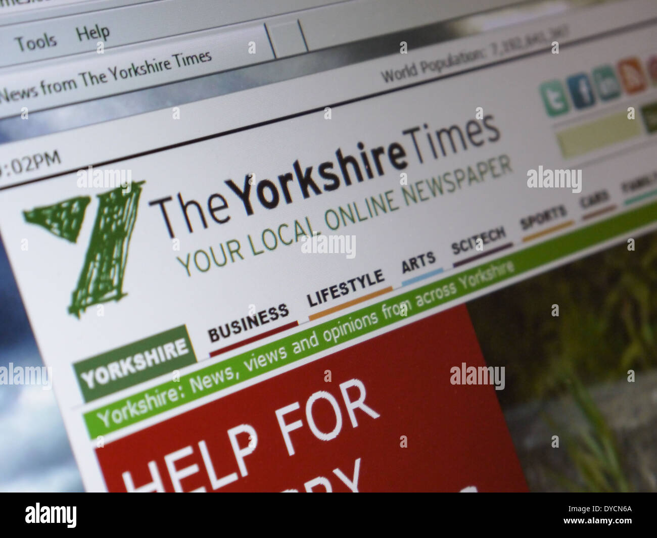 yorkshire times newspaper website Stock Photo - Alamy