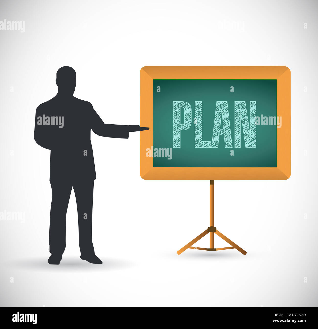 planning presentation concept illustration design over white Stock ...