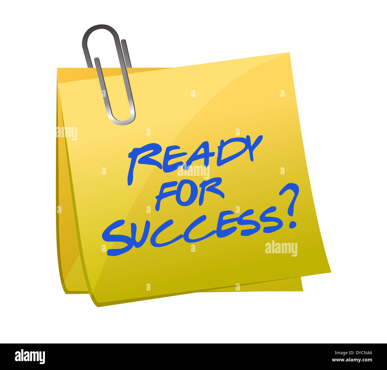 ready for success question on a post illustration design Stock Photo ...