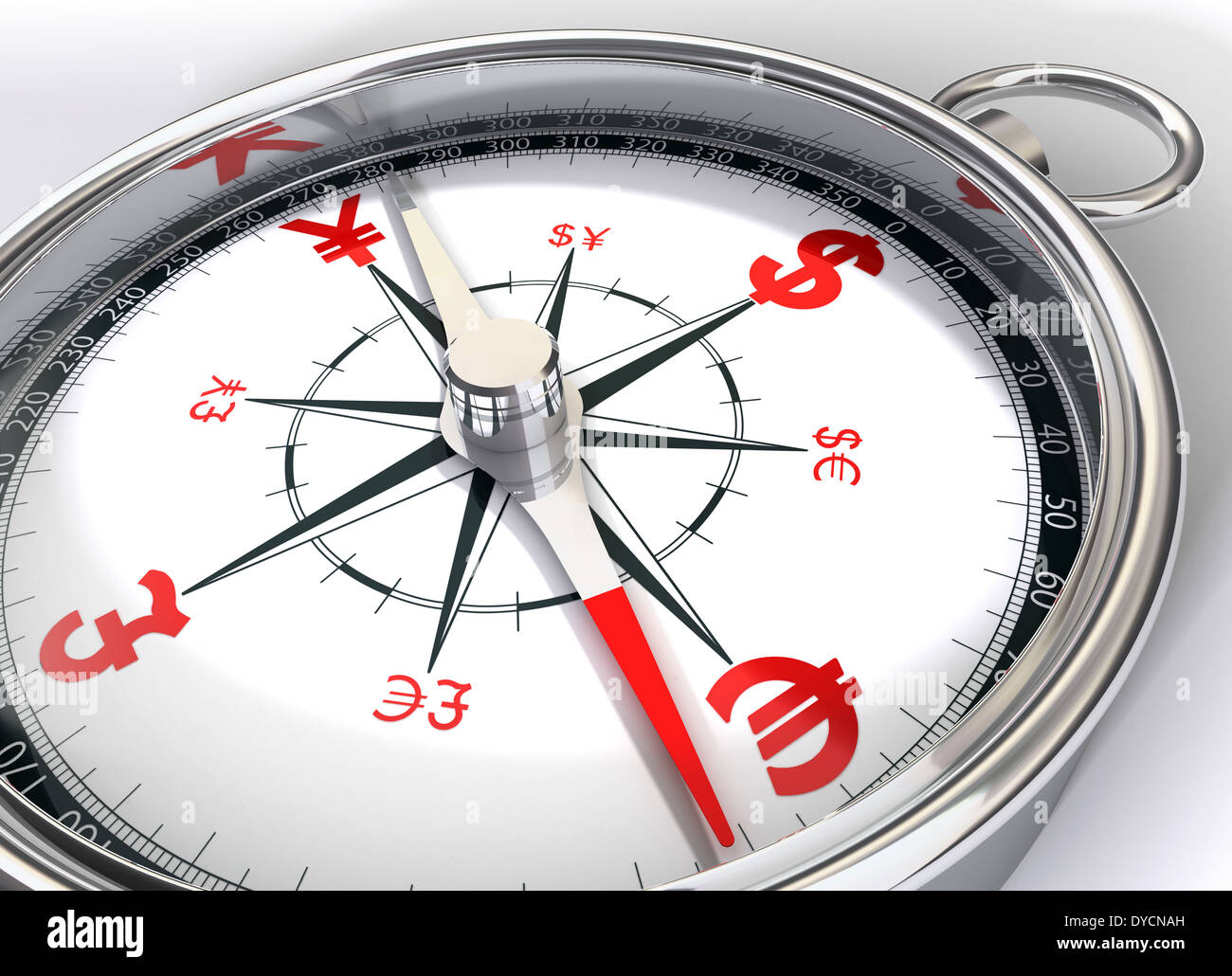 compass for global currency conceptual image select currency to invest ...