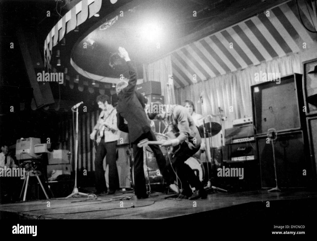THE WHO filming for German TV at the Marquee Club in May 1965. Photo ...