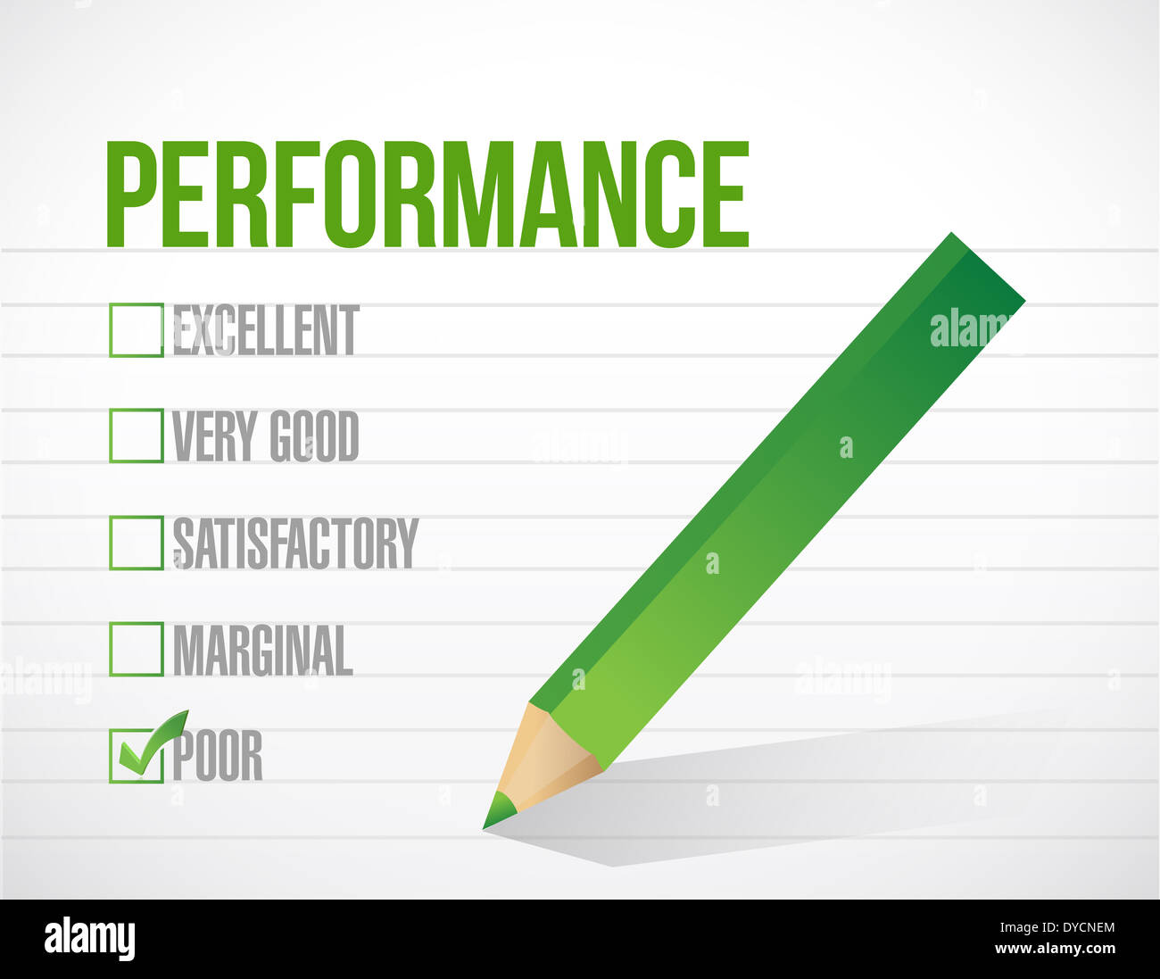poor performance review illustration design graphic over white ...
