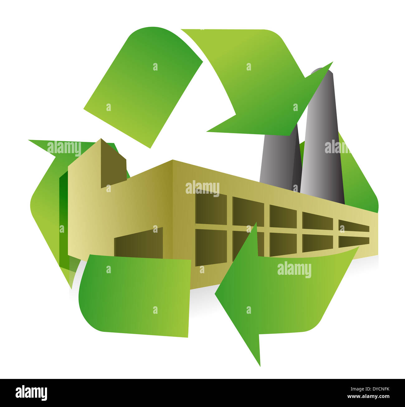 recycle factory illustration design over white background Stock Photo ...