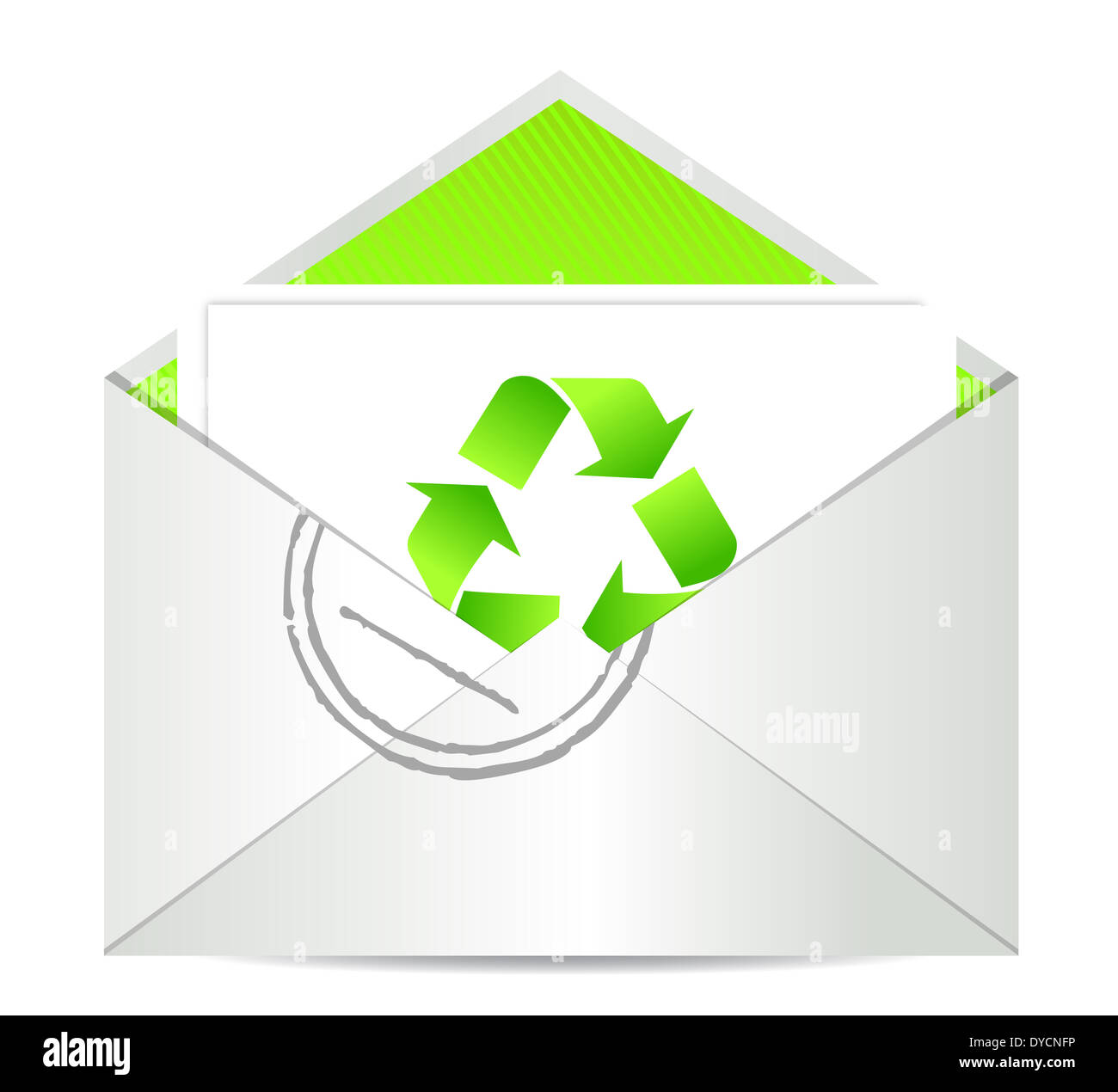 Ecology envelope with symbol of recycling illustration design Stock ...