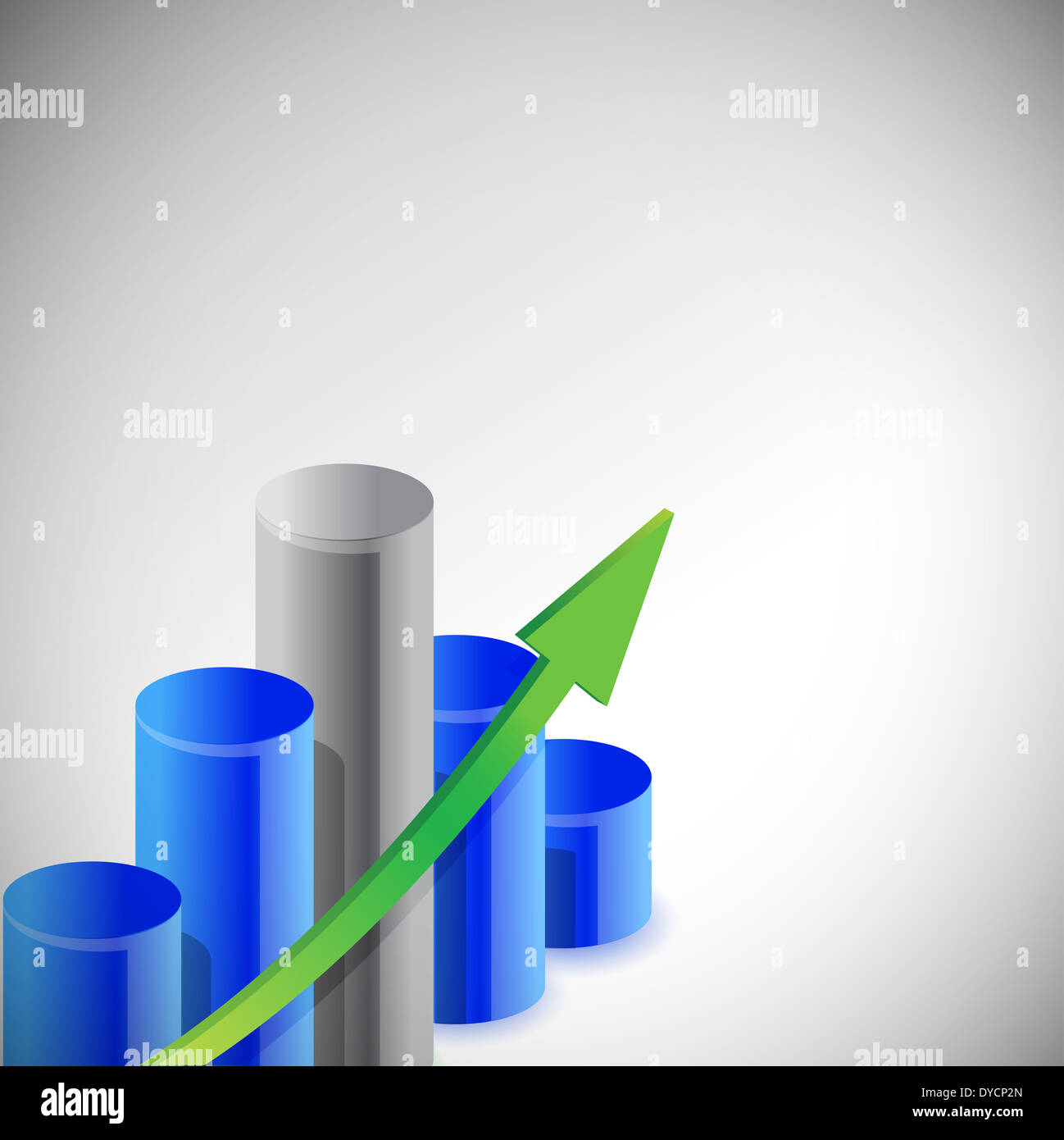 blue business graph illustration design over a white background Stock ...