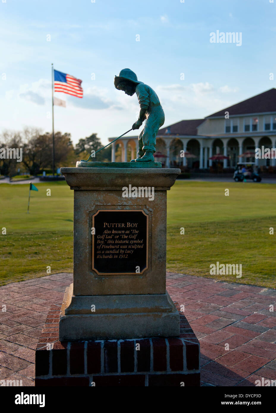 The "Putter Boy" sundial sculpture at Pinehurst Resort and Country Club ...