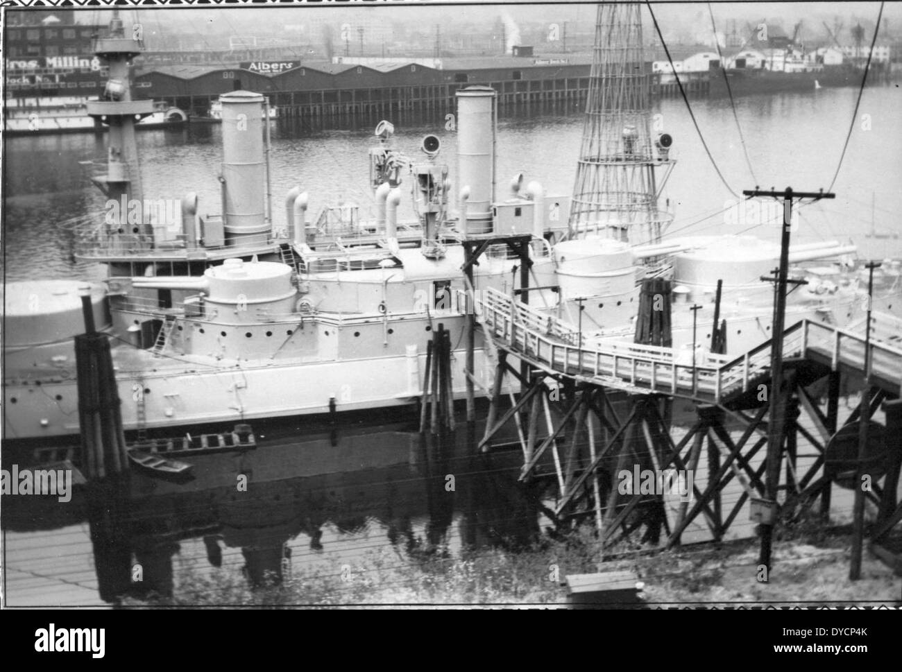 The USS Oregon (BB-3), a U.S. Navy battleship commissioned in the late ...