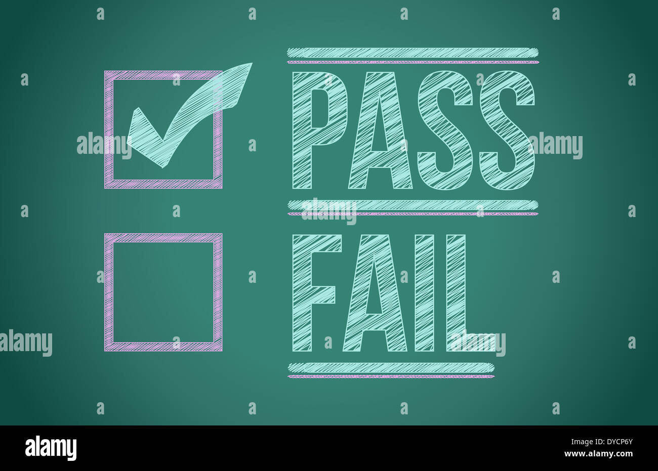 check mark for pass selection illustration design Stock Photo - Alamy